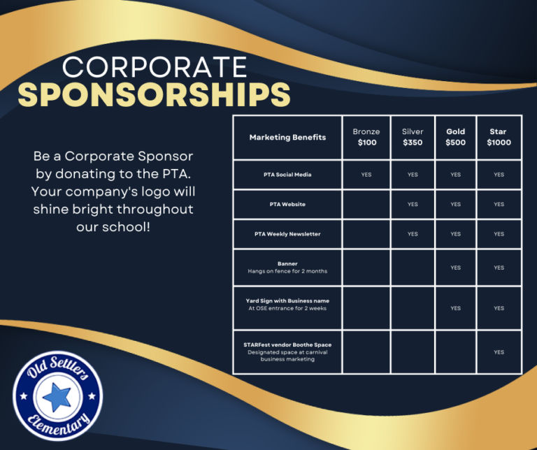 Corporate Sponsorship – Old Settlers Elementary PTA